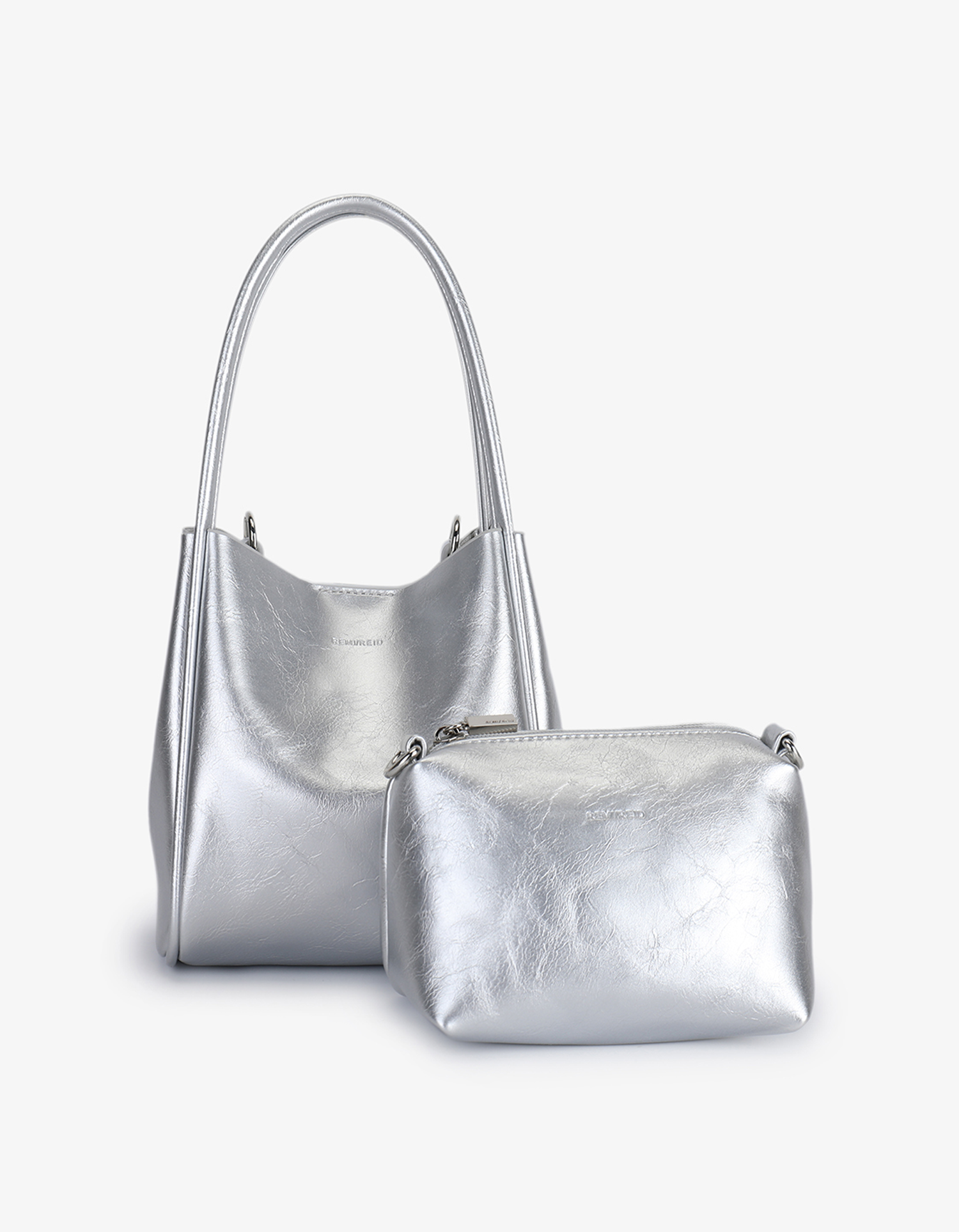 HOLLACE MINI TOTE WAXED SILVER – REMI/REID