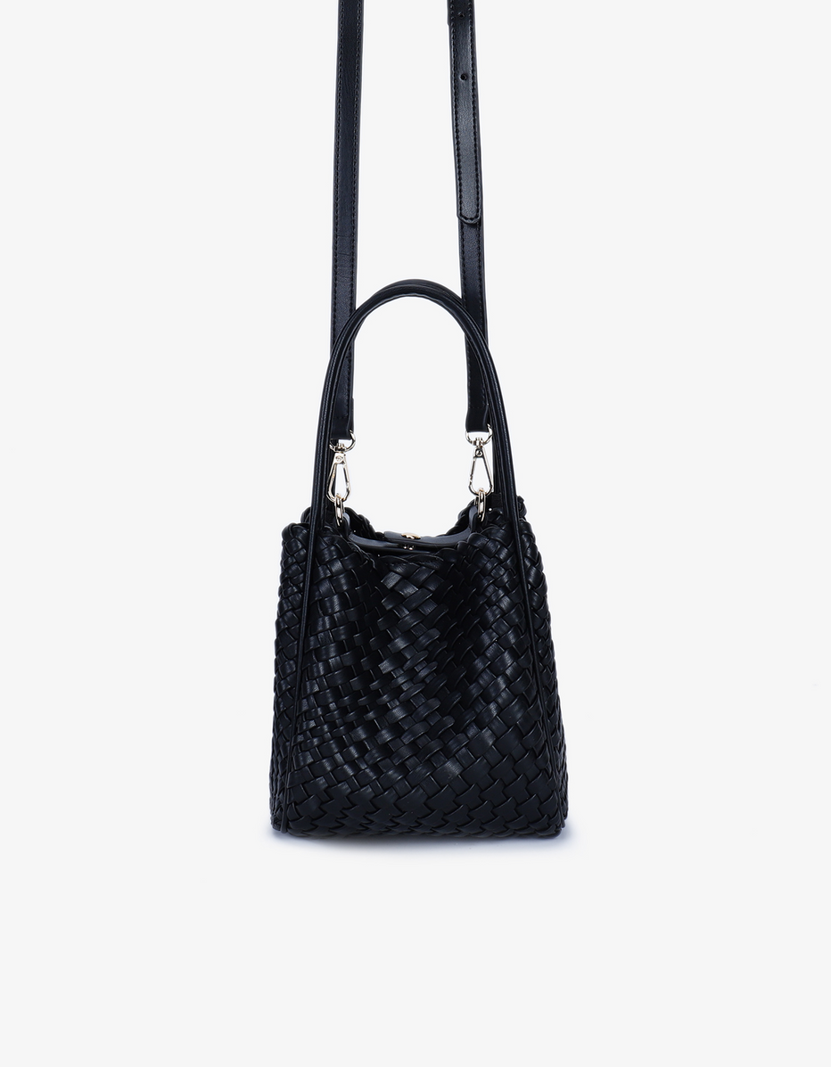 HOLLACE MINI TOTE WOVEN BLACK – REMI/REID