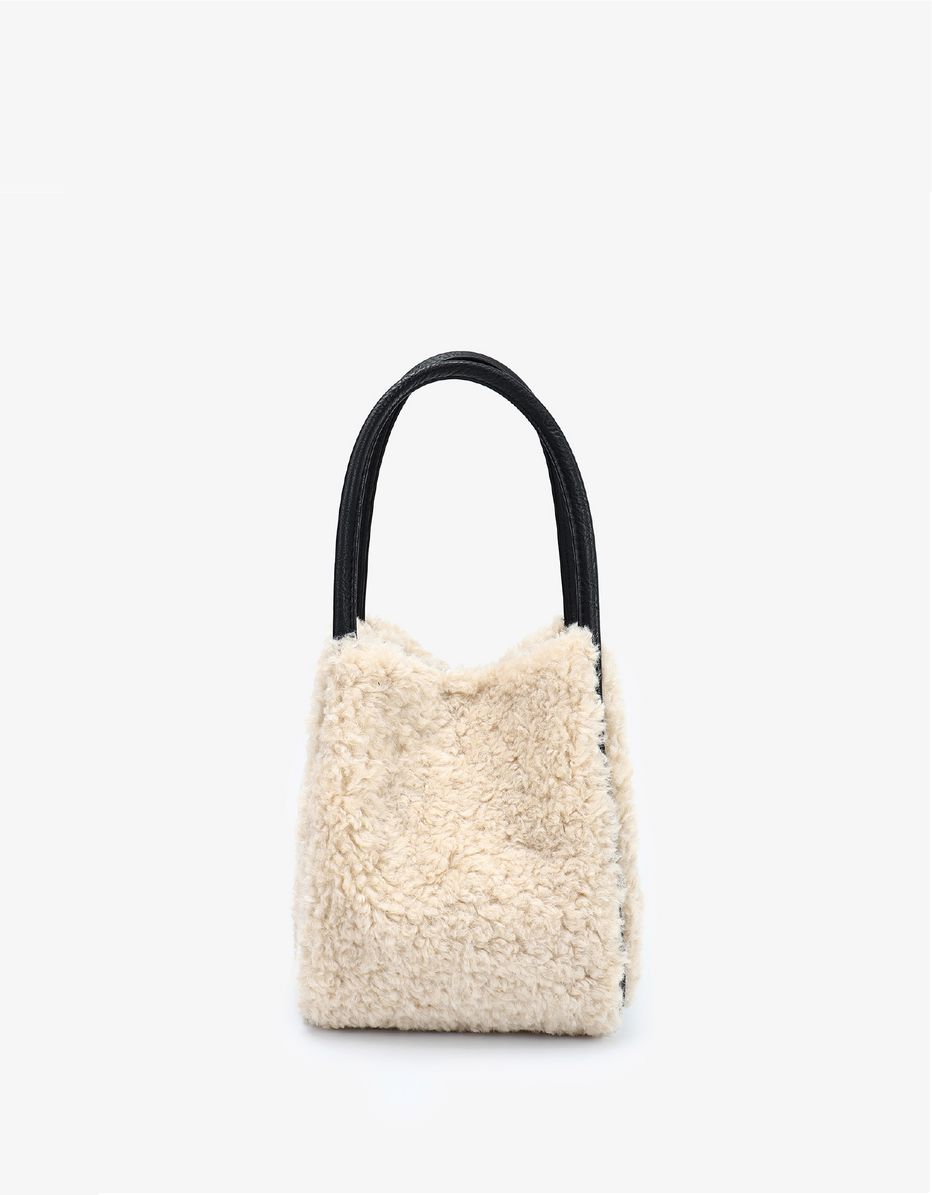 HOLLACE MINI TOTE SHEARLING CREAM – REMI/REID