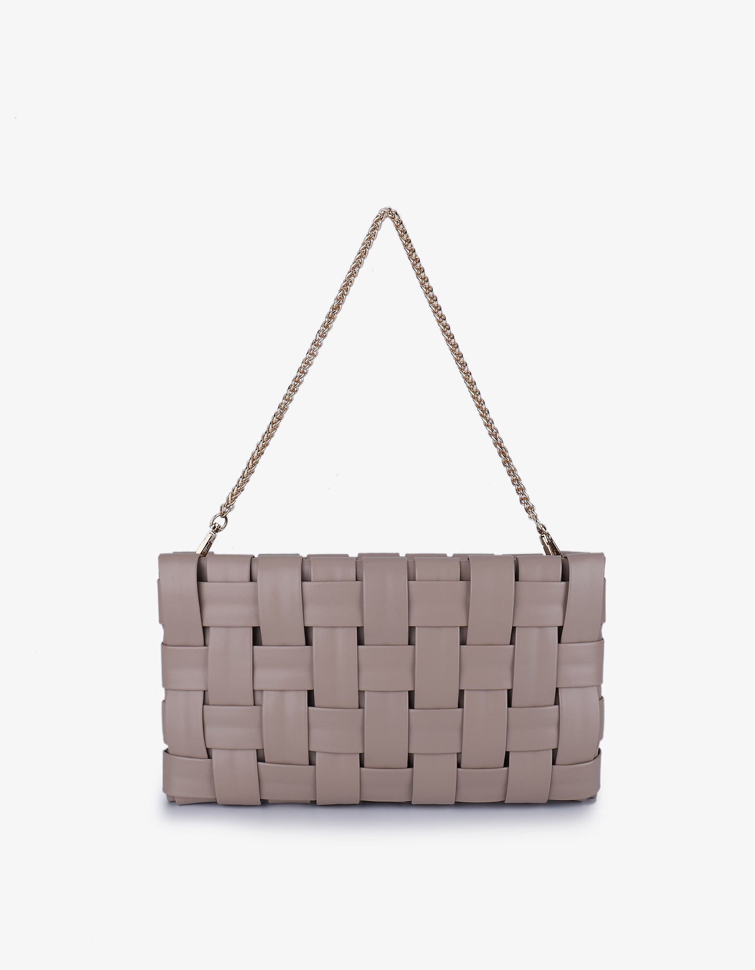 LINDY WOVEN CLUTCH SMALL LIGHT TAN – REMI/REID